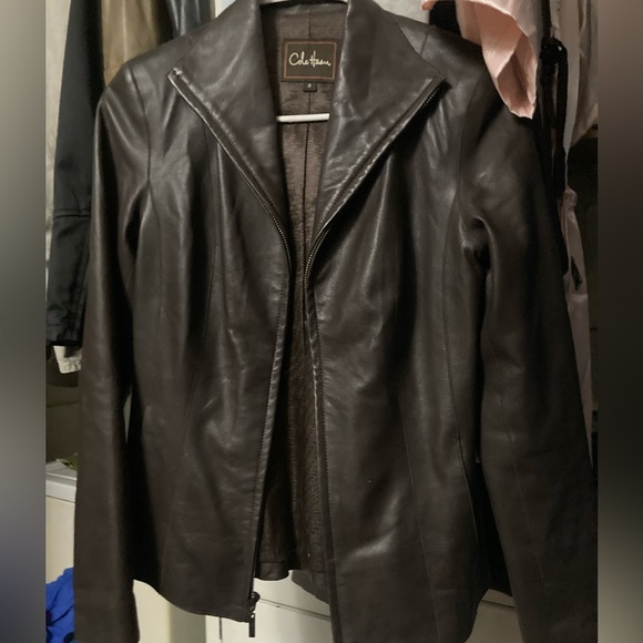 Cole Haan | Jackets & Coats | Cole Haan Brown Leather Jacket Euc | Poshmark